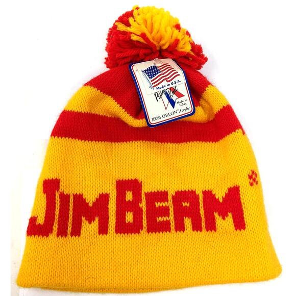 Jim Beam | Accessories | Vintage Jim Beam Knit Beanie Hat Made In Usa ...
